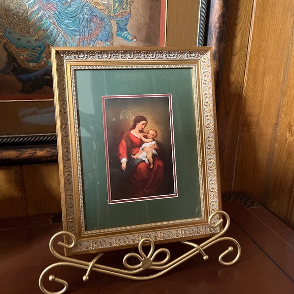 Art | Beautiful Baroque Custom Framed Print Of Mary And Infant Jesus ...